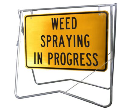 Weed Spraying in Progress - 900x600 - Mounted on Swing stand