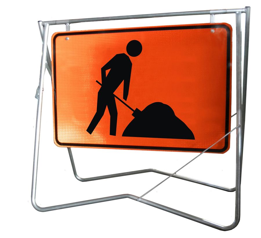 Symbolic Worker - 900 x 600 - Mounted on Swing Stand - TranEx road ...