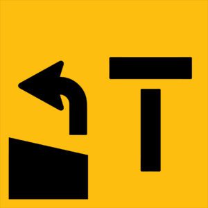 LANE STATUS - Right Lane Ends, Left Lane Turns CF606/122 - TranEx road ...