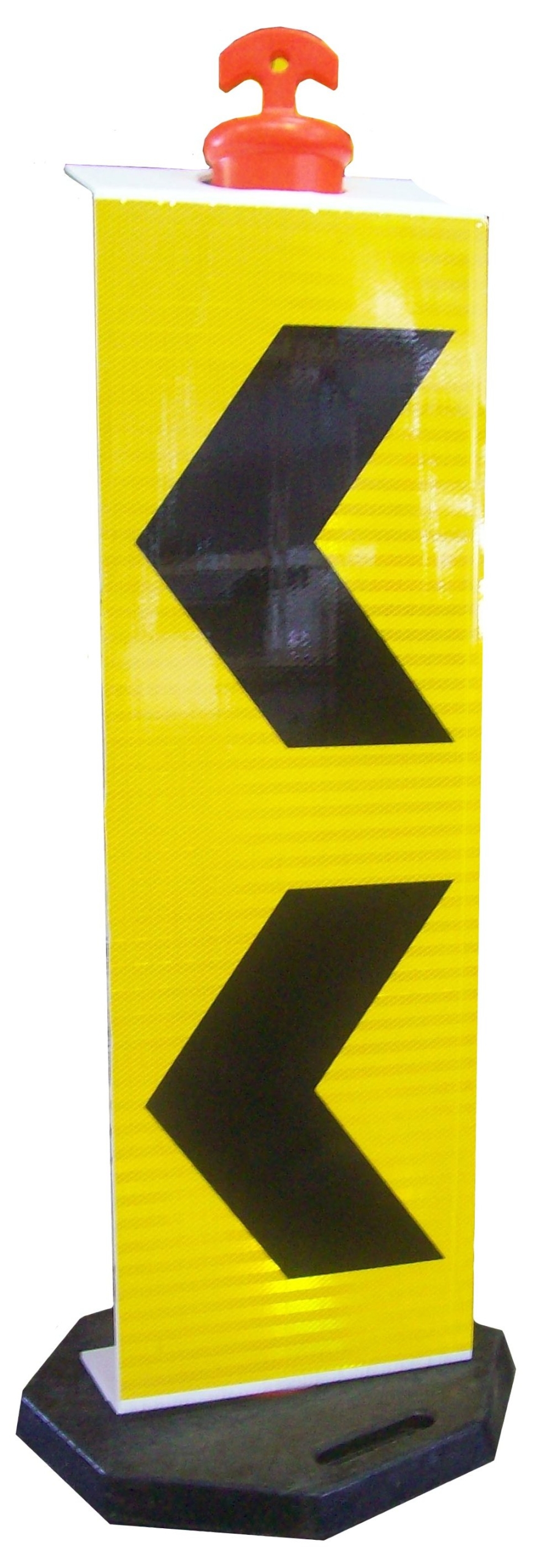 TRAFFICOP - Vertical Yellow/Black Double Chevron Delineater - TranEx