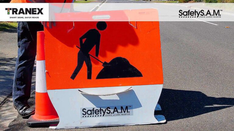 Safety SAM | Stand Alone Marker Signage for Traffic Control